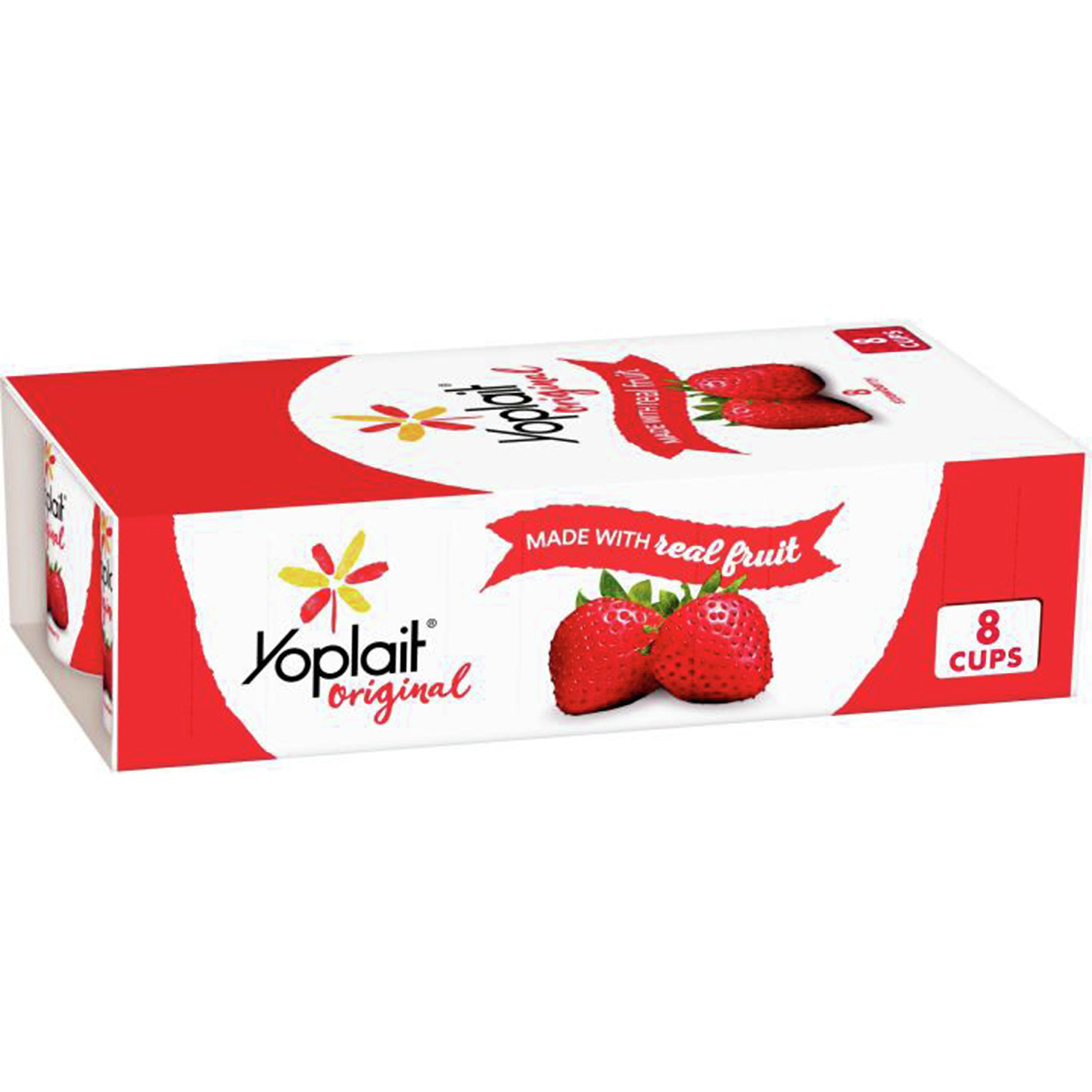 Yoplait Original Strawberry Low Fat Yogurt Pack, 8 Ct - Walmart.com