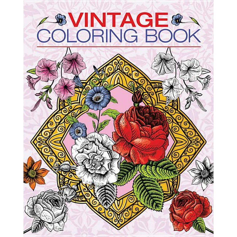Chartwell Coloring Books: Vintage Coloring Book (Paperback) - Walmart ...