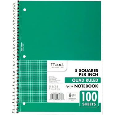 Mead 1-Subject Spiral Notebook [College Ruled]: 7-1/2 in. x 10-1/2 in ...