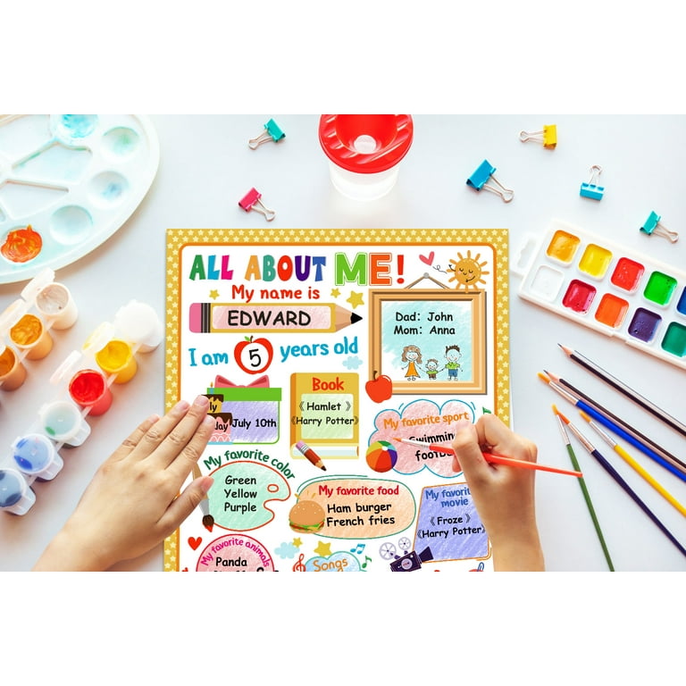 All About Me Poster Preschool