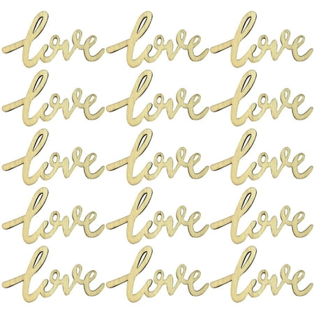 Coofit 15PCS Table Scatter Love Letter Shape Table Confetti Wooden ...