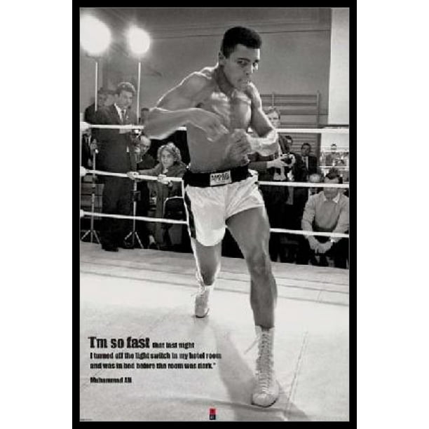 Muhammad Ali I'm so fast poster Laminated & Framed Poster (36 x 24 ...