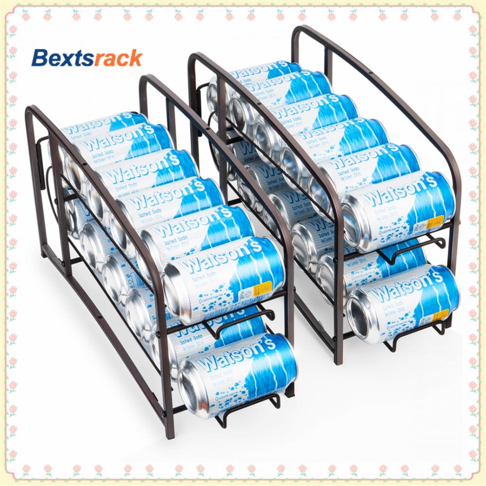 Bextsrack 2 PC Can Holder For Refrigerator Can Storage Organizer Holder ...