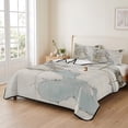 Queen Quilt Bedding Set Middle Earth Map on Retro Breathable Summer ...