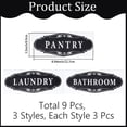 3Pcs 3 Styles PVC Self-adhesive Sign Label Paper Rhombus with Word ...