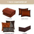 Lanco Rust Comforter Set Queen Size , Microfiber Print Bedding Set ...