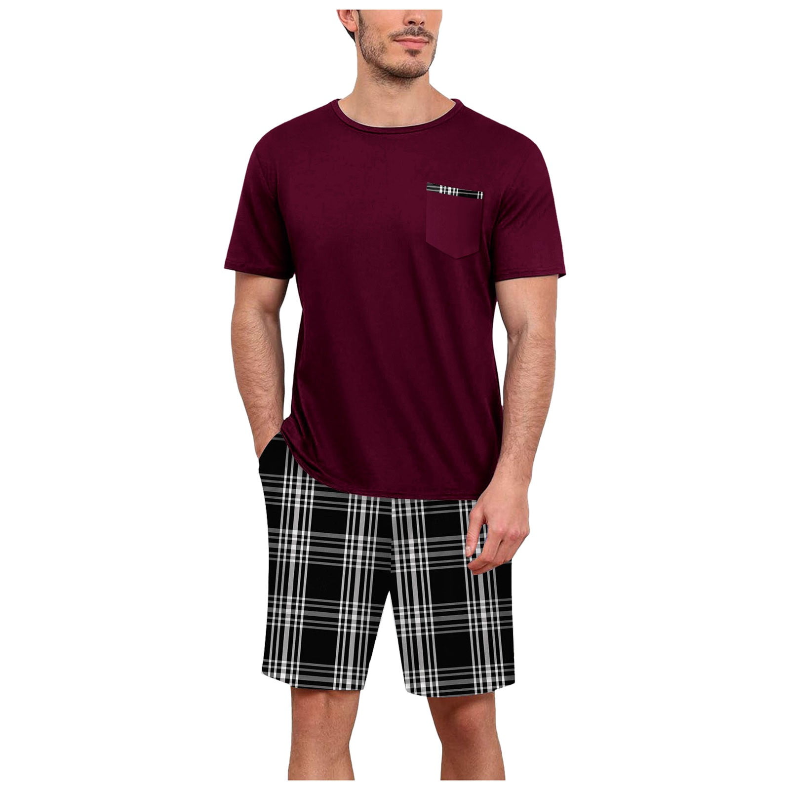 Click here for Feolixe Mens Summer Short Sleeved Shorts Pajamas S... prices