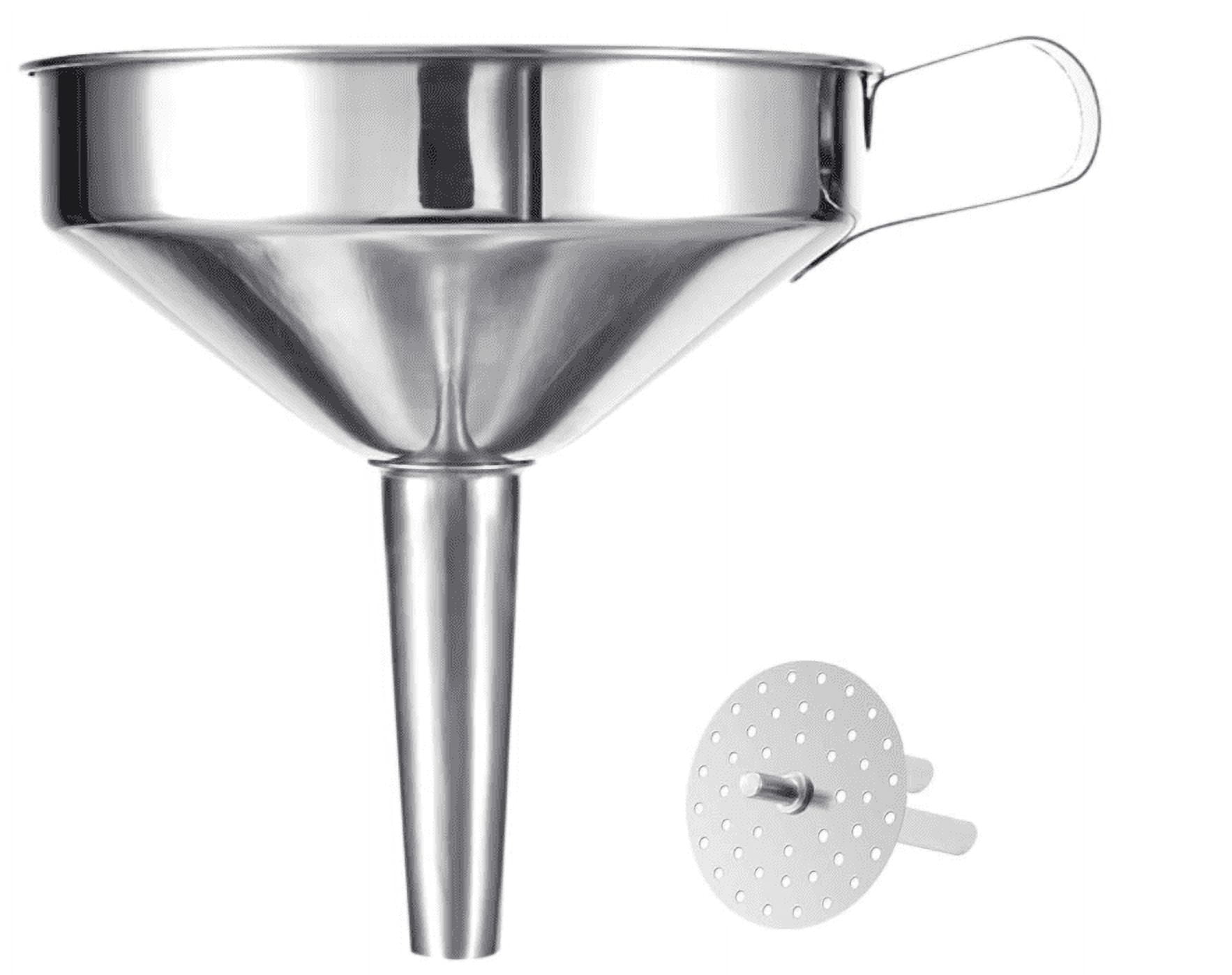 Embudo de cocina de acero inoxidable de grado alimenticio con filtro colador para transferir ...