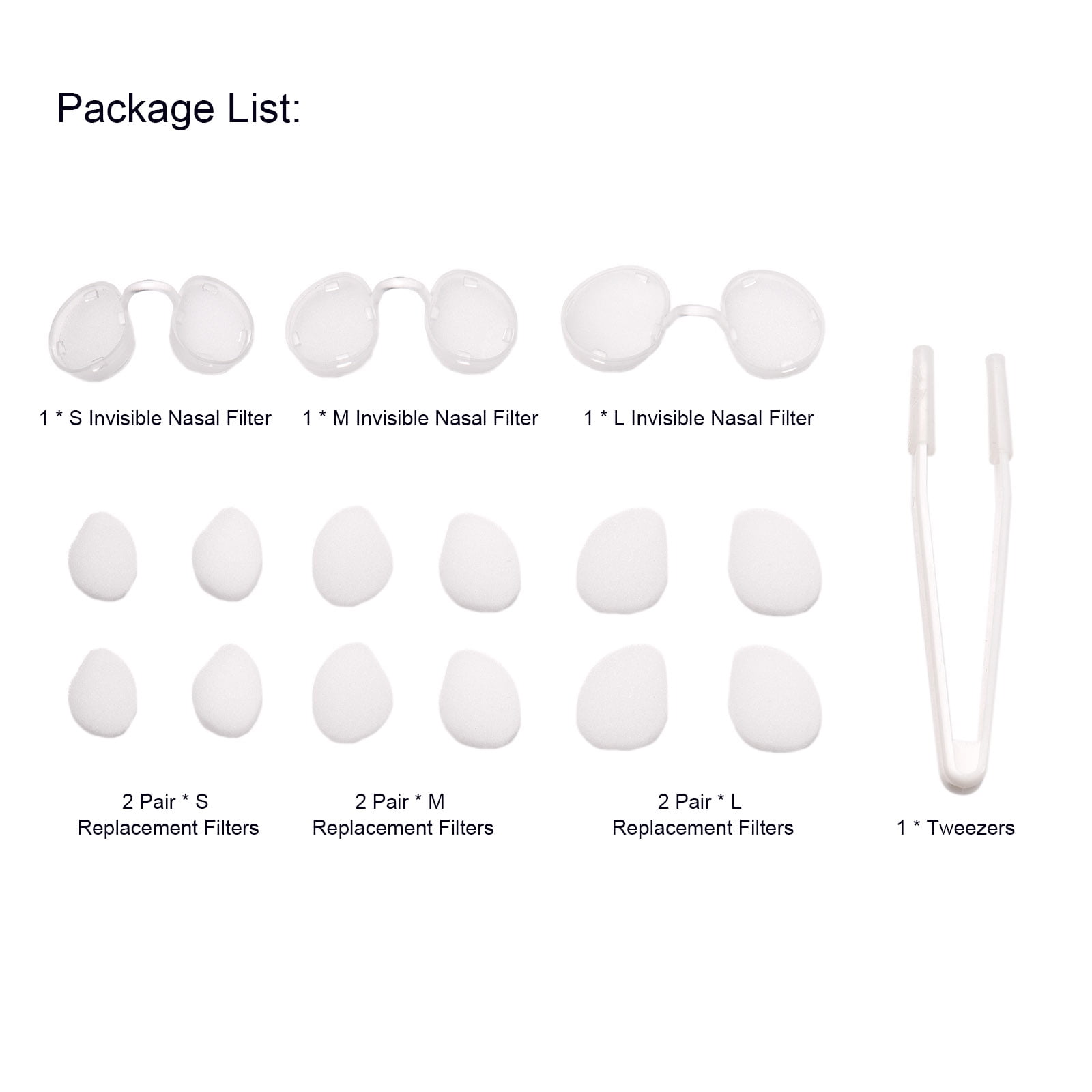 Andoer Invisible Nasal Filter Ultra-Breathable Nasal Filters Nasal ...