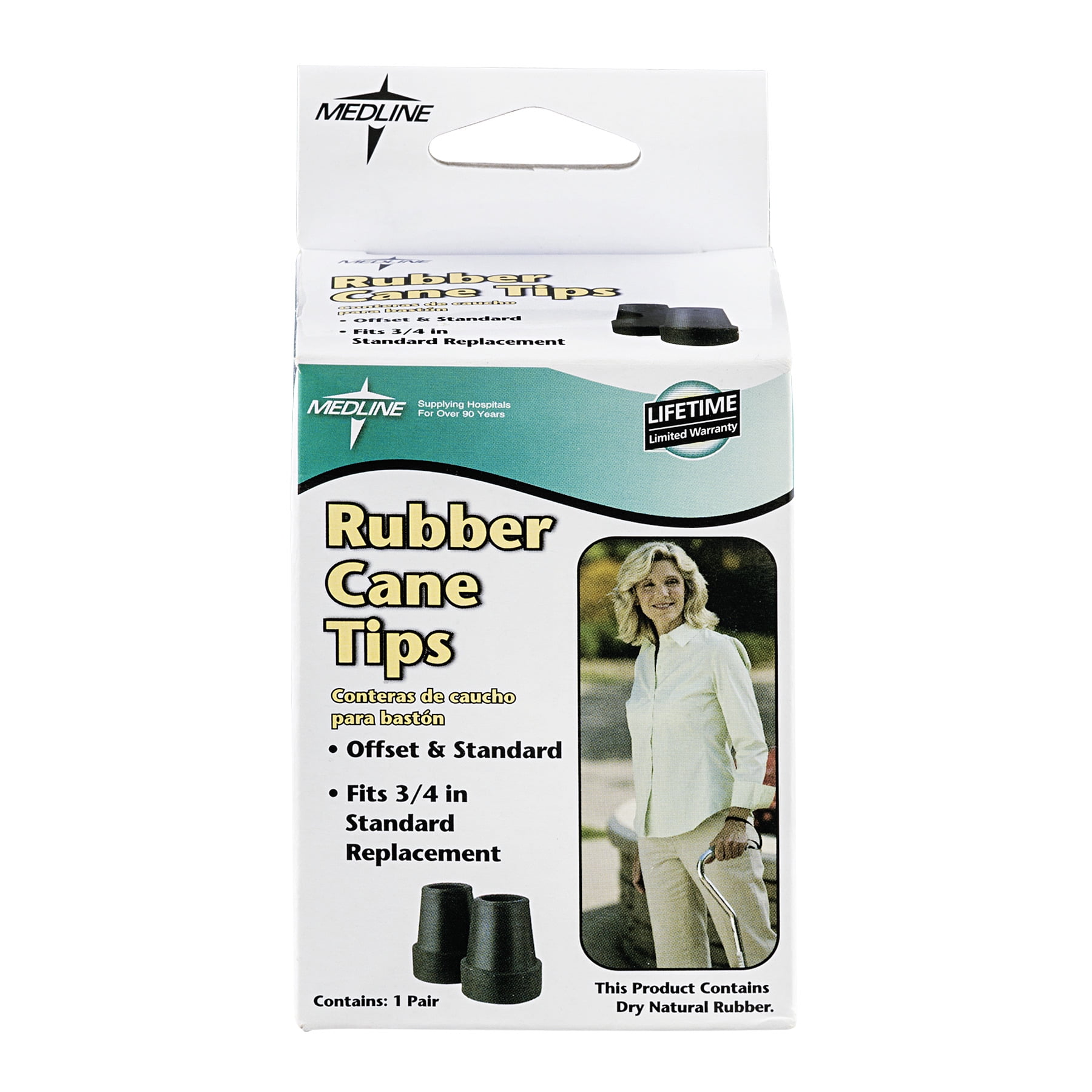 Medline Standard 3/4" Cane Tip, MDS86426W - Walmart.com