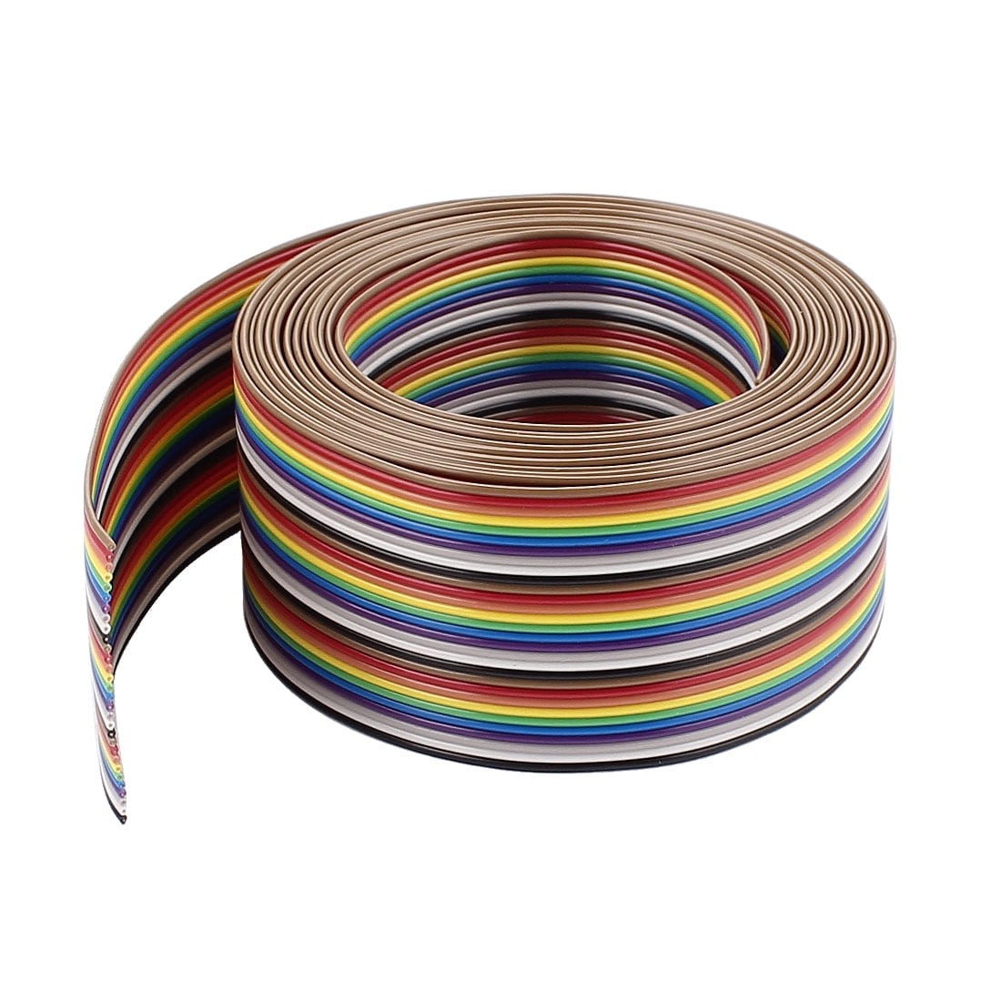 10ft 30Pin Conductor Rainbow Color Flat Ribbon Cable IDC Wire 1.27mm ...