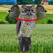Falcon Decoy Bird Repellent Predator Flashy Reflective Eyes Owl Decoy ...