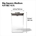 OXO Steel POP Container Big Medium Square -¬† 4.4 Qt for Flour, Sugar ...