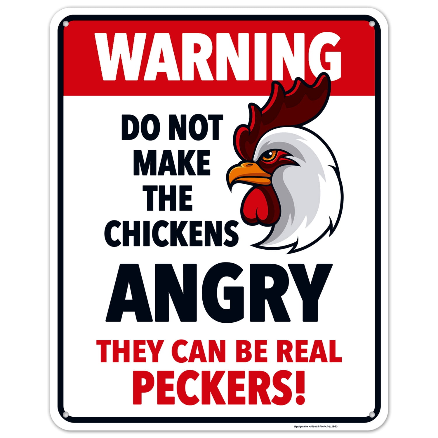 Chicken Sign, Do Not Make The Chickens Angry, Funny Chicken Coop Decor ...