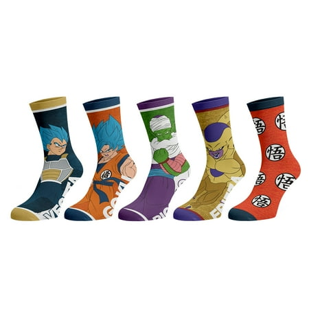 Dragon Ball Z Characters 5 Pack Crew Socks | Walmart Canada