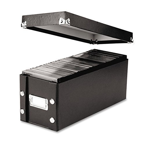 Snap-N-Store CD Storage Box, 13.25 x 5.125 x 5.125 Inches, Black ...
