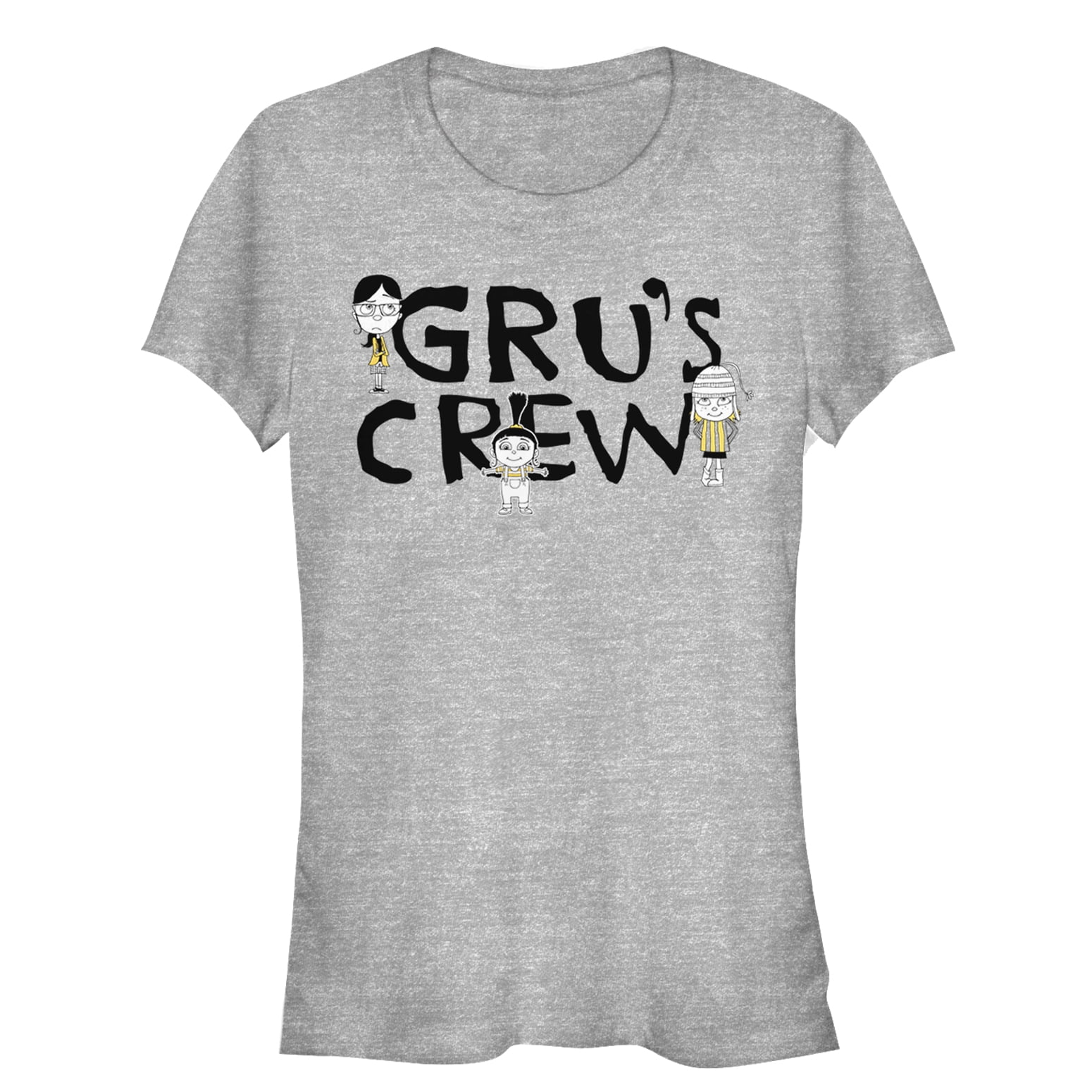 Junior's Despicable Me 3 Gru's Crew Graphic Tee Athletic Heather X ...