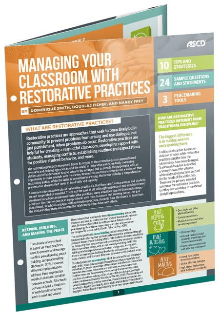 Managing Your Classroom with Restorative Practices (Quick Reference ...