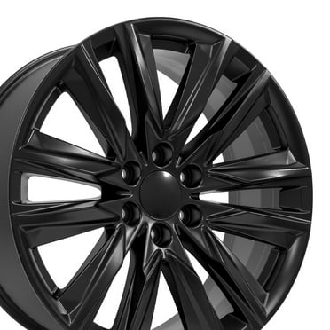 22x9 OE Wheels CV39 Satin Black with Gloss Black Wheel 6x5.5 (28mm) - Walmart.com