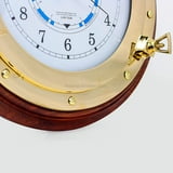 Nagina International Nautical Time Tide Clock On Premium Wooden Base ...