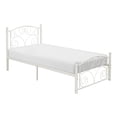 Free Shipping! OakvillePark Twin Metal Platform Bed, White, Scroll ...