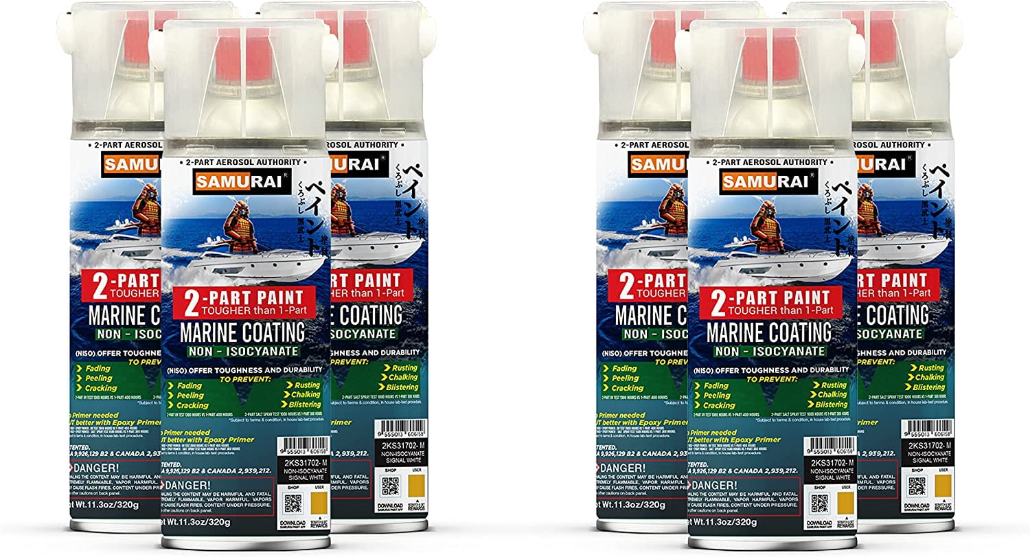 Samurai 2-Part Non-Isocyanate (NISO) Spray Paint for Marine - 11.3 ...