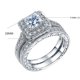 ringheart Matching Rings His and Her Rings Couple Rings AAA CZ Wedding Ring Sets for Him and Her ...