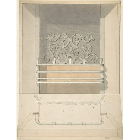 Design for Cast-iron Grate with Green Metal Surround Poster Print by ...