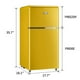 WANAI 3.2.Cu ft Two Door Mini Fridge with Freezer, A retro look,(yellow ...