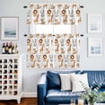 Cartoon Lions Giraffe Tiger Kitchen Curtains Set for Windows, Cute ...
