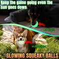4-Pack 2.5” Glow in The Dark Squeaky Dog Balls, Durable Glowing Bouncy ...