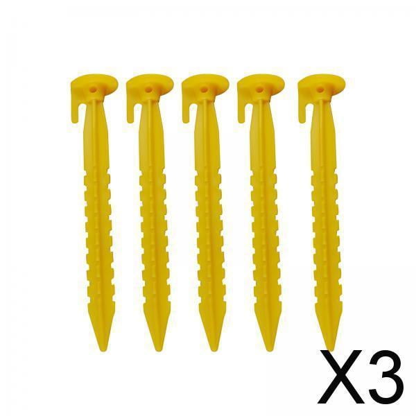 DYNWAVECA 3x5Pcs Tent Stakes Ground Pegs Camping Tents Nails Tarp Tent ...