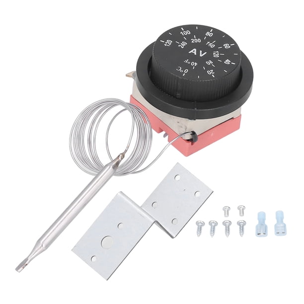 Electric Fan Temperature Control Kit with Adjustable Thermostat Switch ...