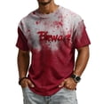 BRANROY Men's Halloween Printed Sports Top - Round Neck Short Sleeve ...
