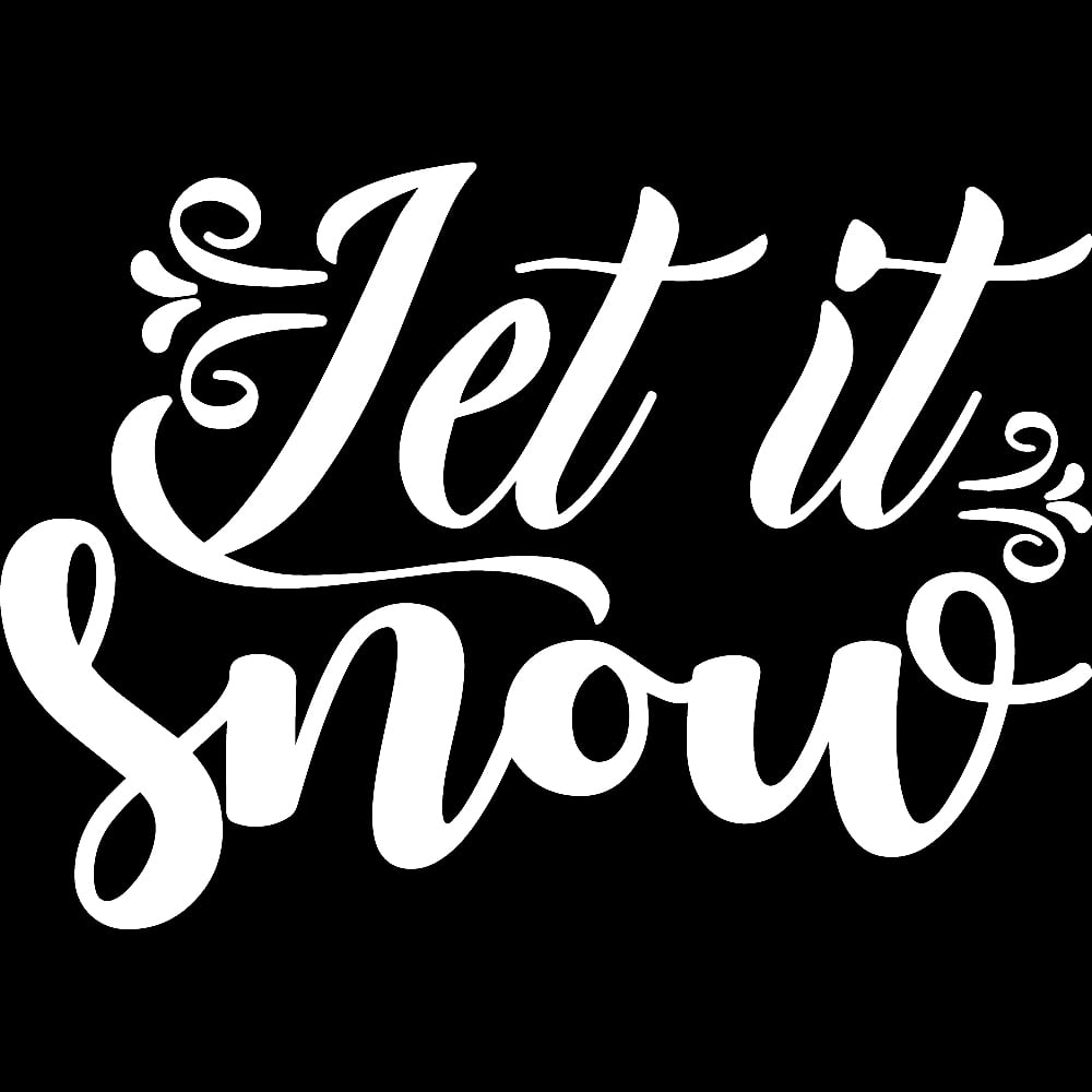 Transparent Decal Stickers Of Let It Snow Svg (White) Premium ...