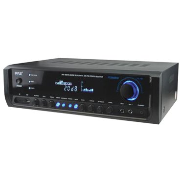 Pyle Home Theatre Amplifier Receiver with AM FM Tuner, Bluetooth, Sub ...