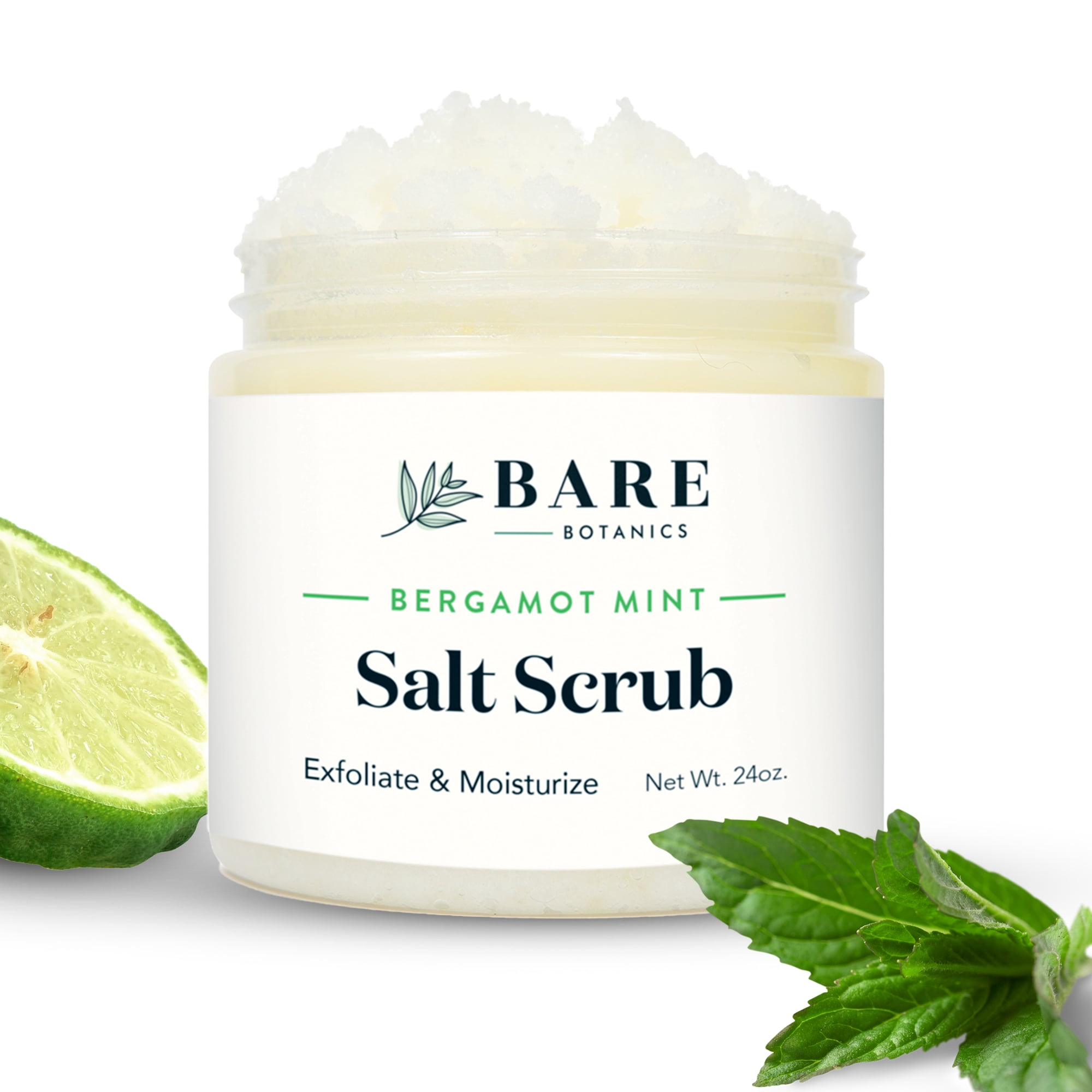 Bare Botanics Body Scrub Bergamot Mint Sea Salt Scrub 24 oz - Walmart.com