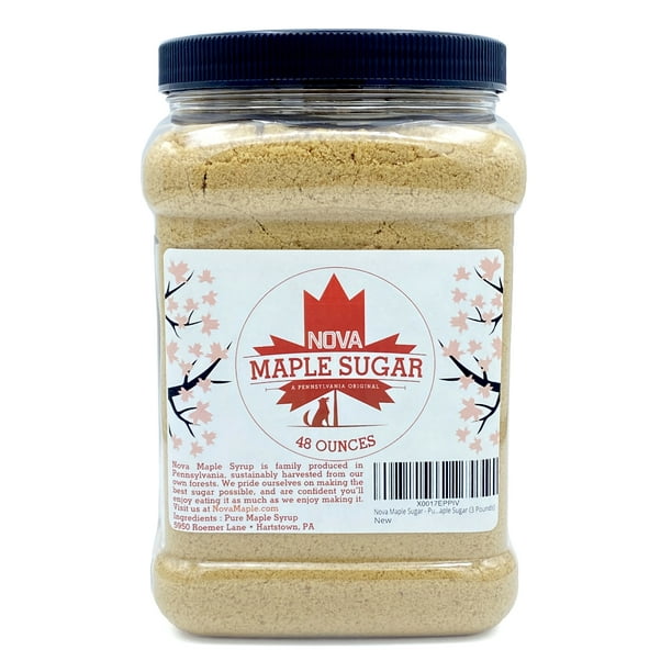 Nova Maple Sugar - Pure Grade-A Maple Sugar (3 Pounds) - Walmart.com