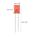 Uxcell 2x5x7mm Rectangular Bright Light LED Lamp Bulb Red 150 Pack ...