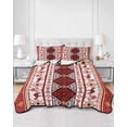 Bohemian Animals Plants Quilts Bedding Set Twin Size Abstract Red ...