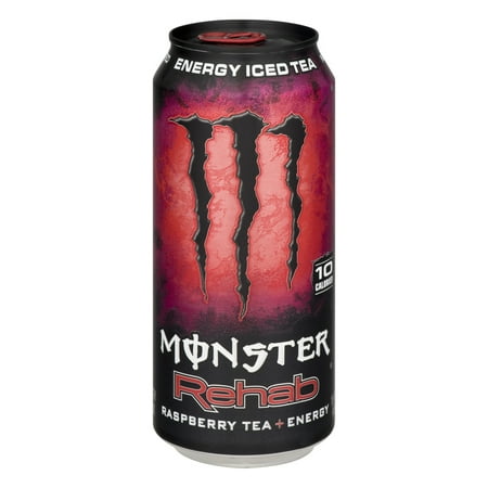 Monster Energy Iced Tea Rehab Raspberry Tea + Energy, 15.5 FL OZ ...
