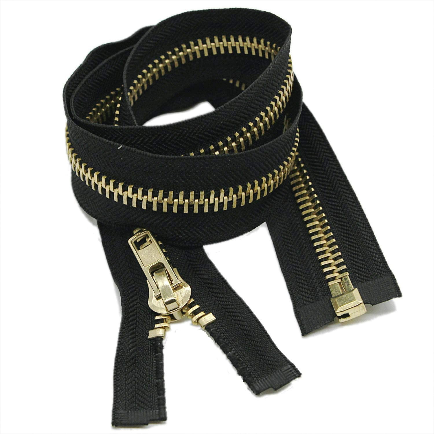 Click here for Hahdaxia Zipper #10 25 Inch Metal Zipper Brass Sep... prices