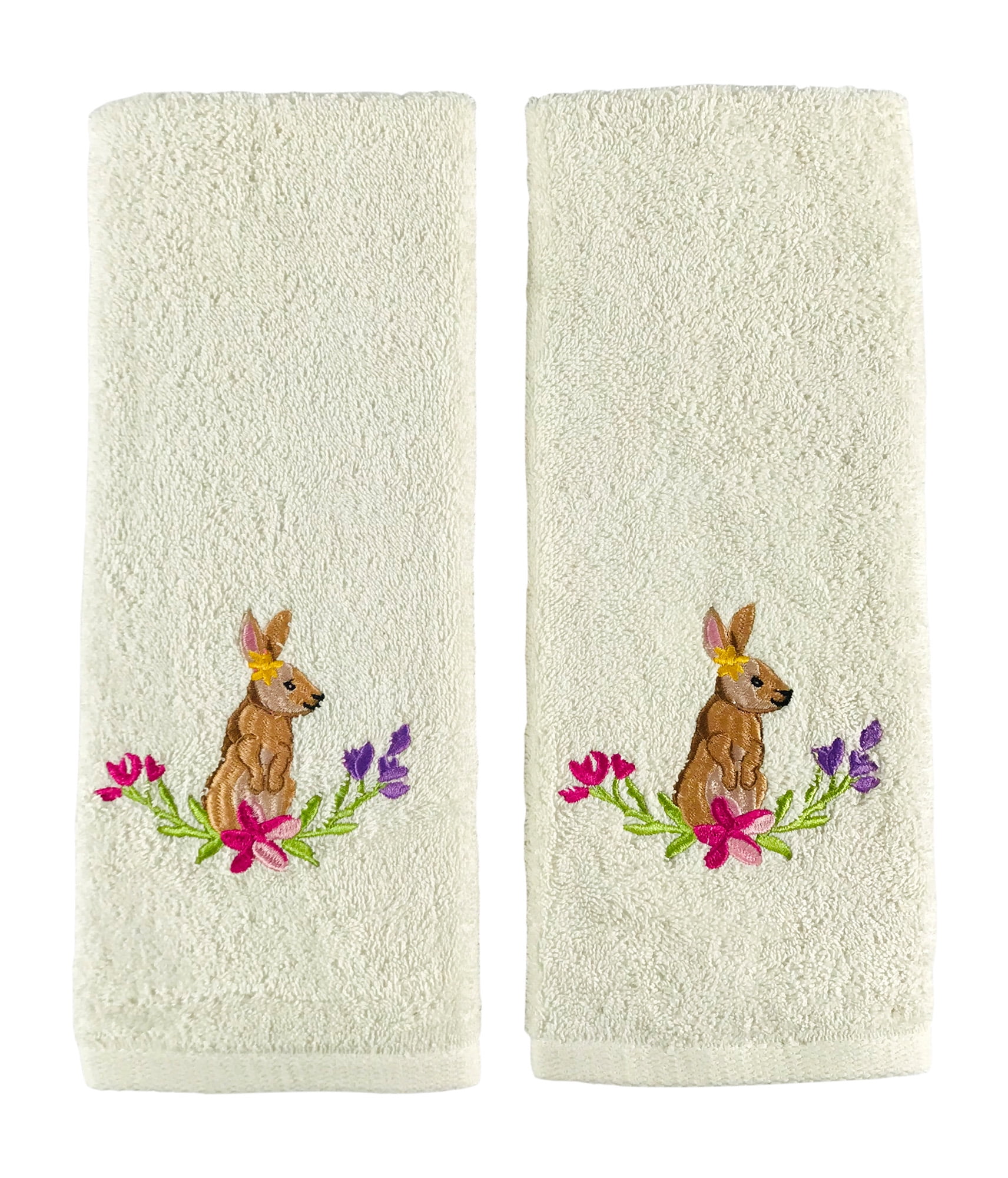 Four Bunny Embroidered Hand Towels Kitchen & Dining Home & Living etna ...