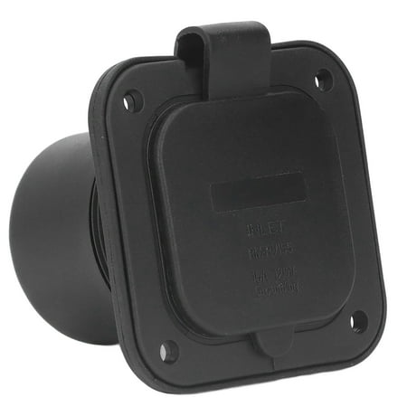 Male Receptacle, Straight Blade 15A 125V Nylon Shell Flange Power Inlet ...