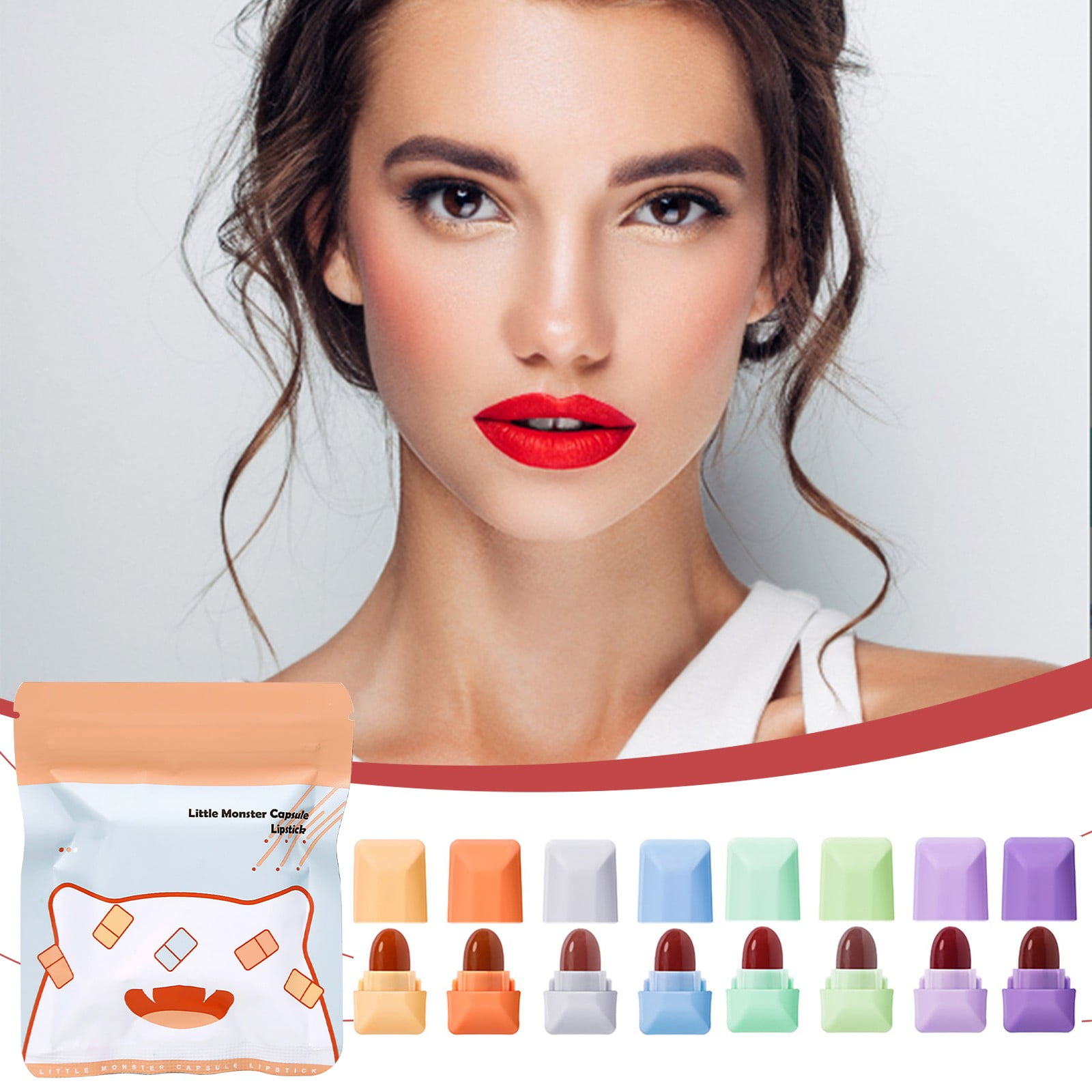 Fiudx Labial Minimalista, Set Up Brillo Portátil En Cápsulas, Color ...