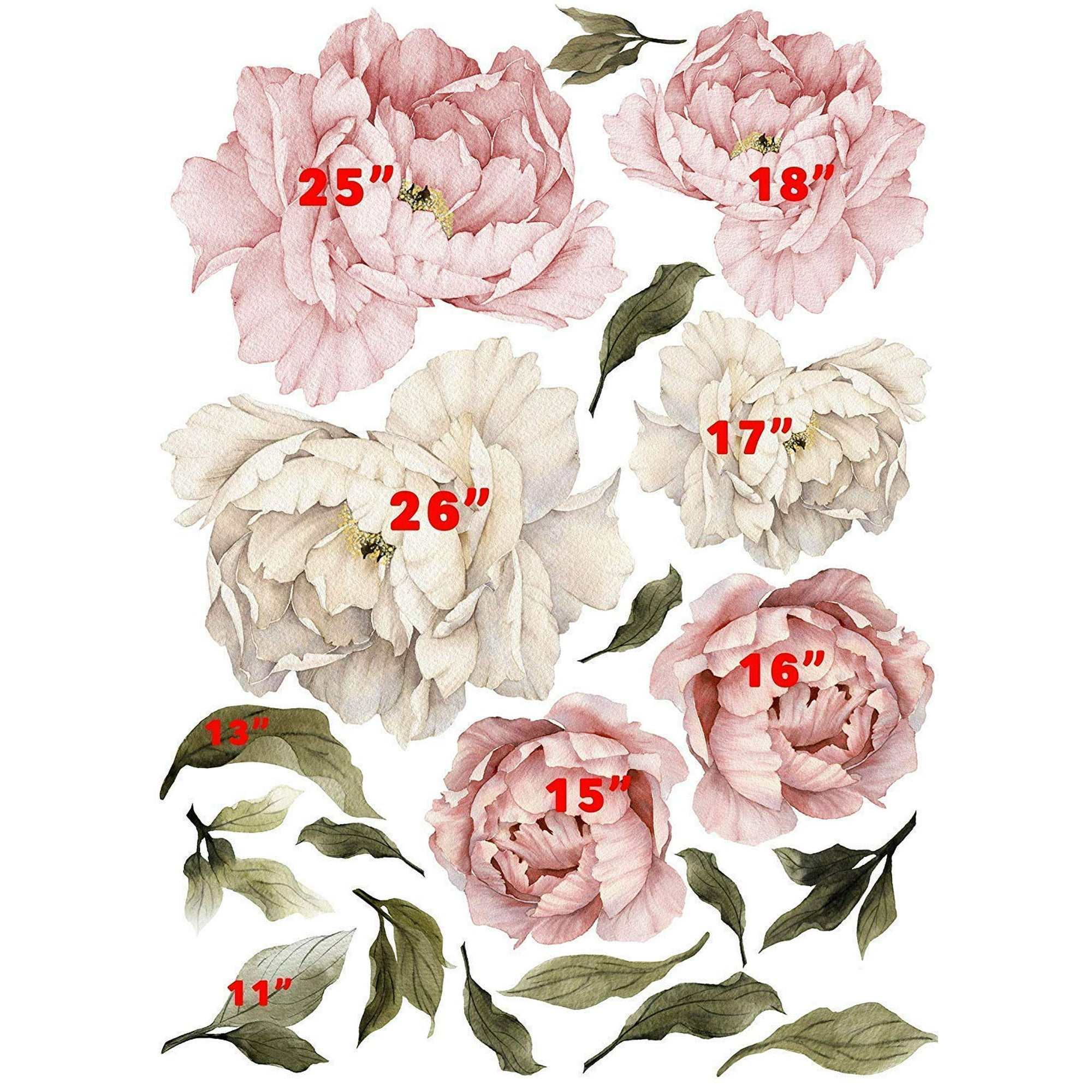 Click here for Fhylgn Floral Peonies Wall Decal  Peony Bouquet Fl... prices