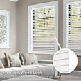 2" Cordless Faux Wood Blinds, Room Darkening Smooth PVC Window Blinds ...