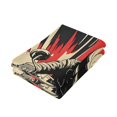 2-Piece Polyester cotton Towel Set Absorbent Black Red Motorcycle Hand ...