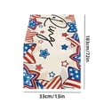 4th of July Linen Themed Patriotic Table Runner - Elegant Table Strip ...