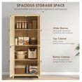 72" Kitchen Pantry Cabinet - Freestanding Storage with Doors & Shelves ...